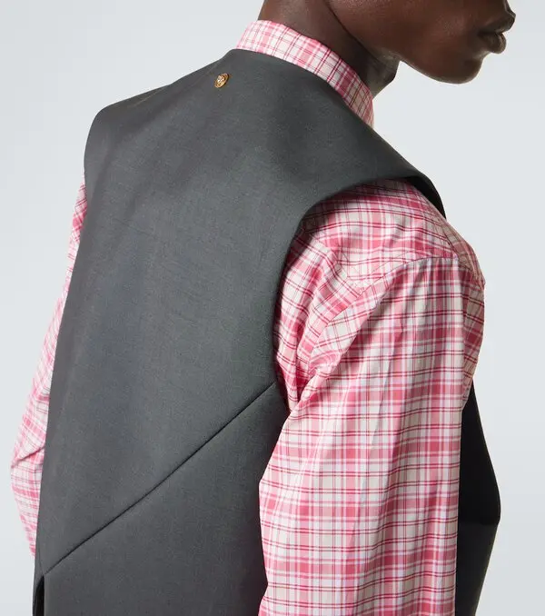 Versace Embellished Wool And Mohair Vest
