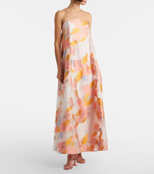 Staud Allyson Floral Organza Gown