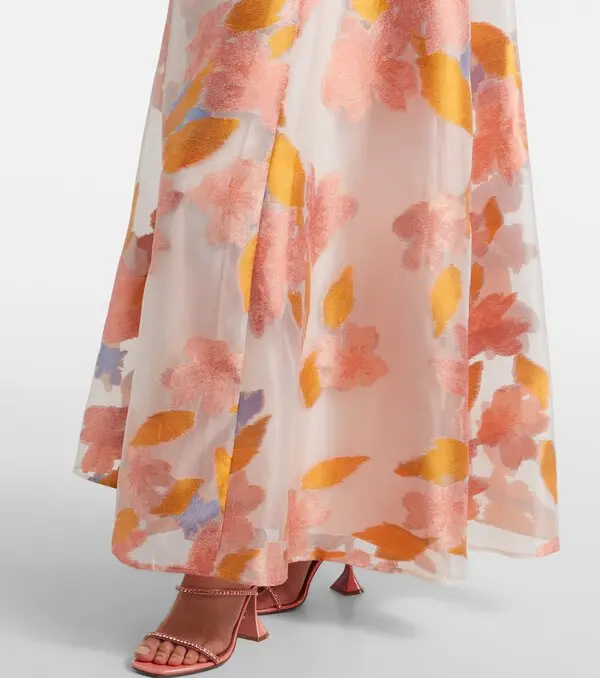 Staud Allyson Floral Organza Gown
