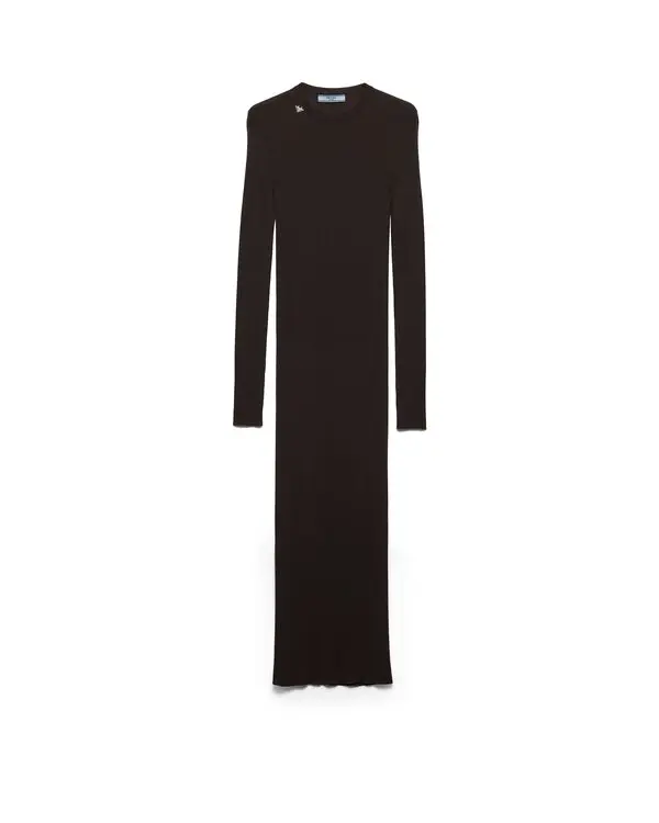 Prada Wool Knit Dress - Brown