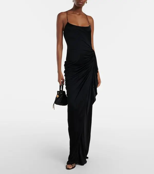 Versace Jersey Maxi Dress - Black