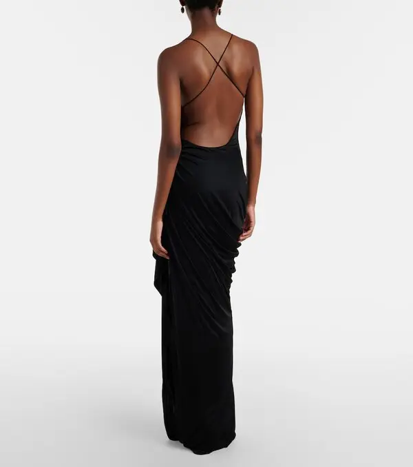 Versace Jersey Maxi Dress - Black