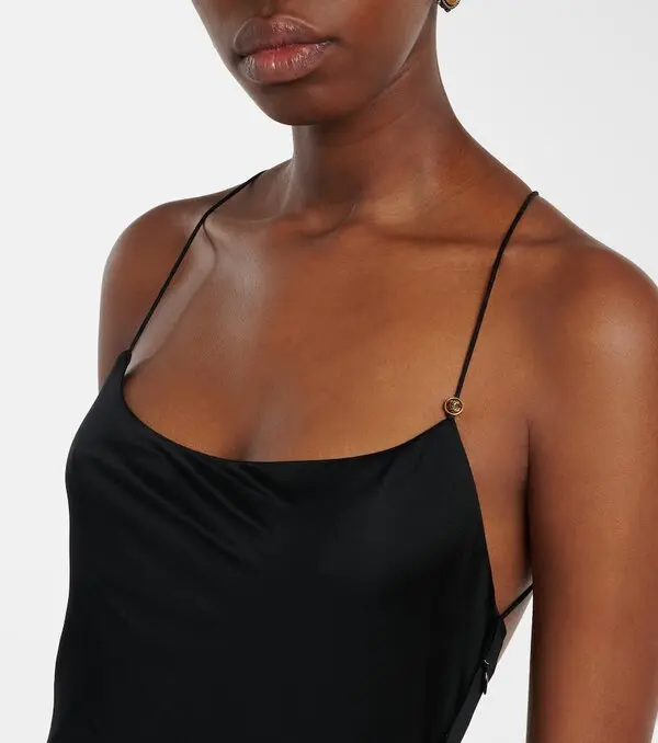Versace Jersey Maxi Dress - Black
