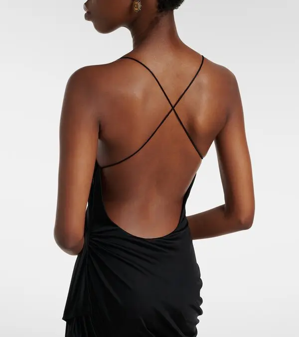 Versace Jersey Maxi Dress - Black