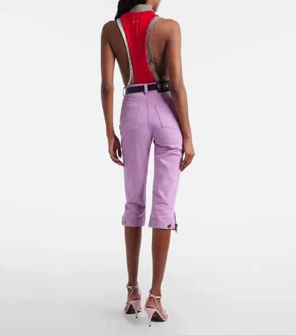 Versace High-rise Capri Jeans