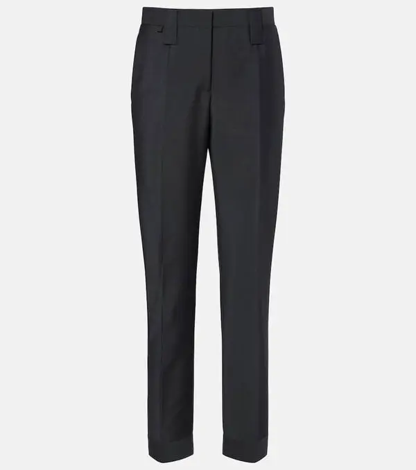 Versace Wool And Mohair Tapered Trousers
