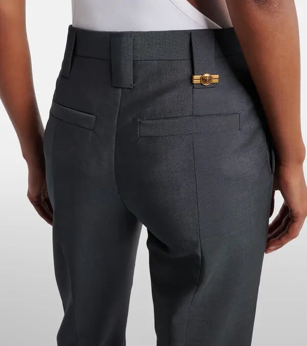 Versace Wool And Mohair Tapered Trousers
