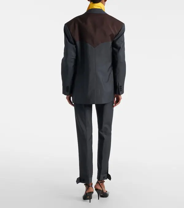 Versace Wool And Mohair Tapered Pants