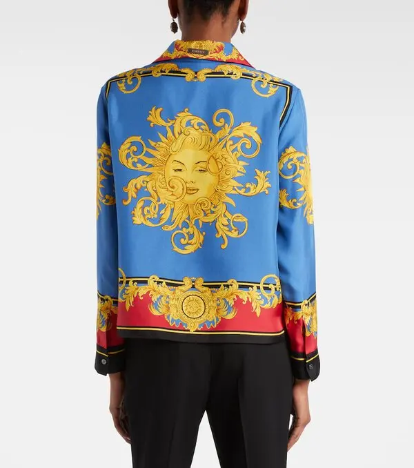 Versace Printed Silk Twill Shirt