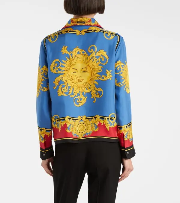 Versace Printed Silk Twill Shirt