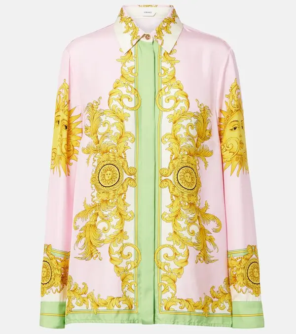 Versace Printed Silk Twill Shirt - Multicoloured