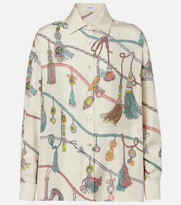 Versace Printed Silk Twill Shirt - Multicoloured