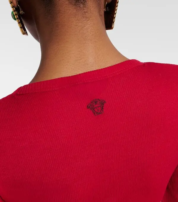 Versace Medusa Virgin Wool T-shirt - Red