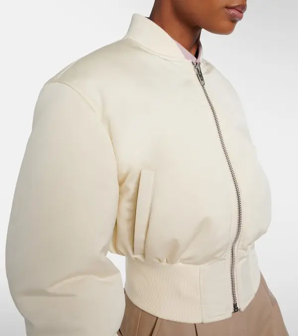Balenciaga Cropped Bomber Jacket
