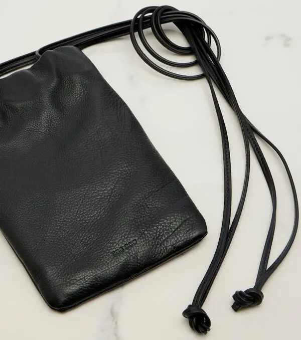 THE ROW Bourse Leather Phone Pouch