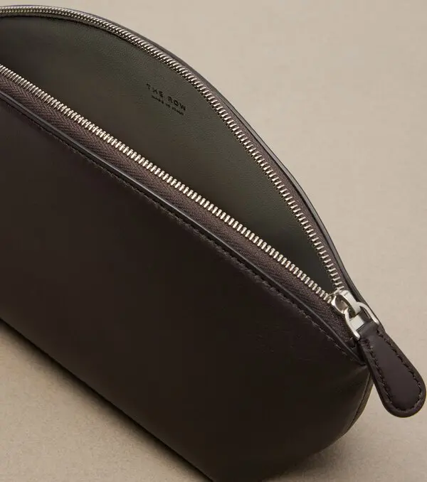 THE ROW Melinda Leather Clutch - Brown