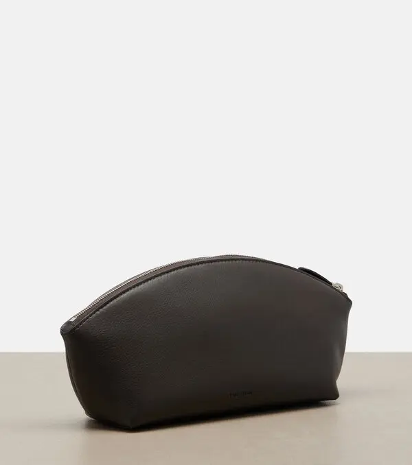 THE ROW Melinda Leather Clutch - Brown