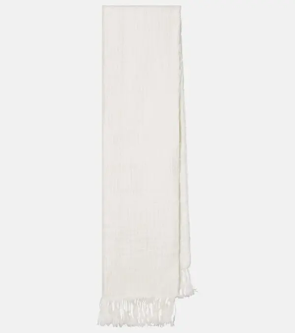 THE ROW Kastel Linen Scarf - White