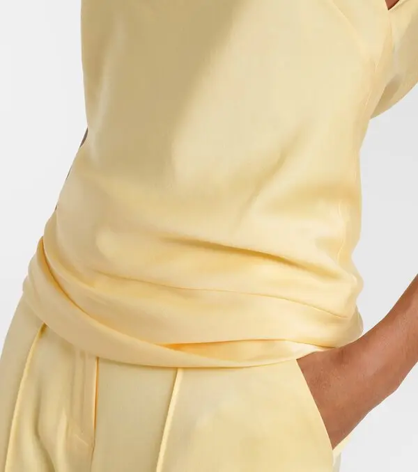 Simkhai Samira Caped Satin Top