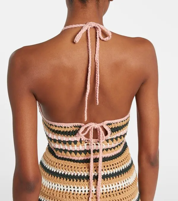 The Upside Crochet Halterneck Cotton Top