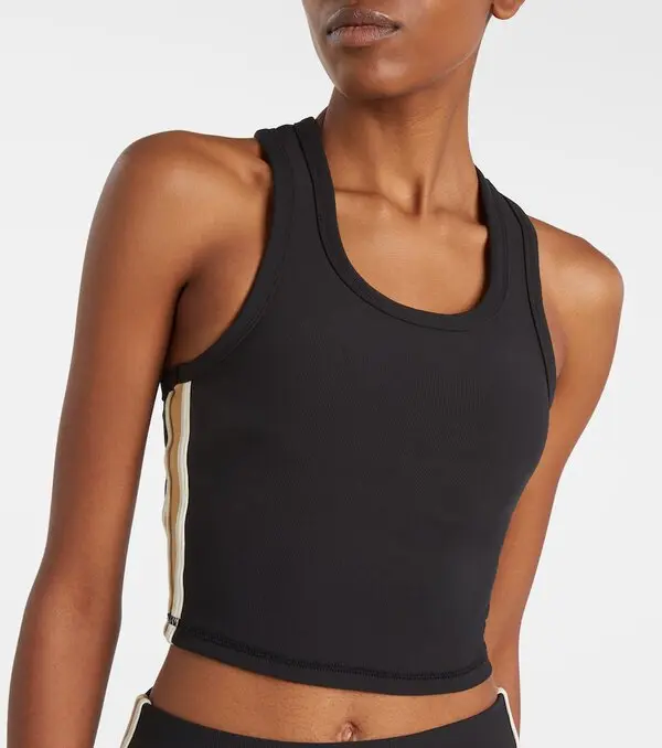 The Upside Arcadia Sophie Racerback Crop Top - Black