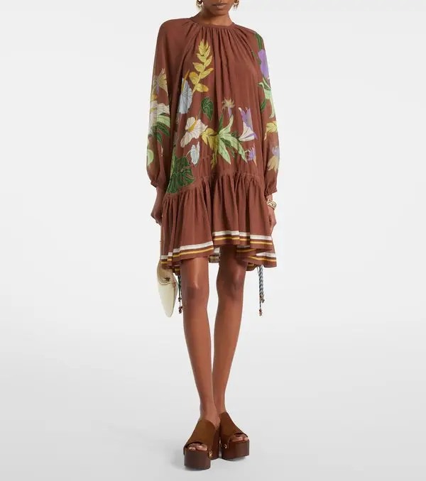 ALEMAIS Cotton And Silk Minidress