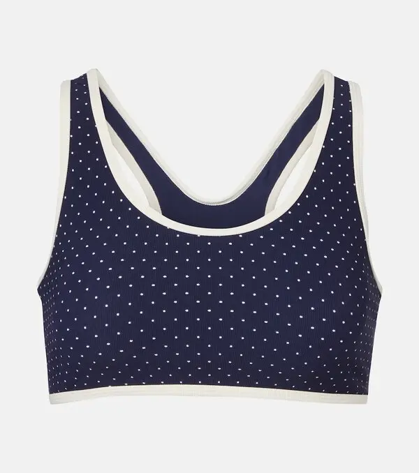 The Upside Spellbound Jade Polka-dot Sports Bra - Blue