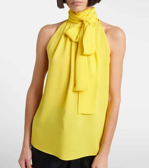 Valentino Garavani Silk Georgette Blouse - Yellow
