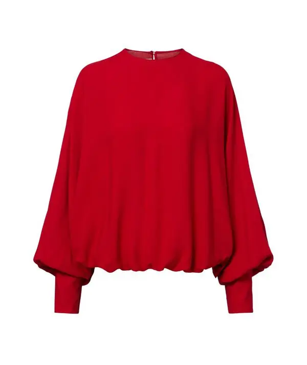 Valentino Garavani Silk Georgette Blouse - Red