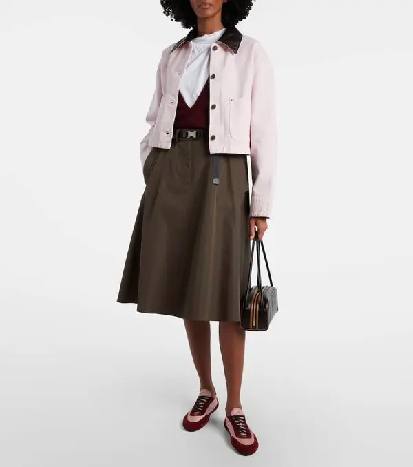 Prada Collapse Re-nylon And Suede Sneakers - Pink