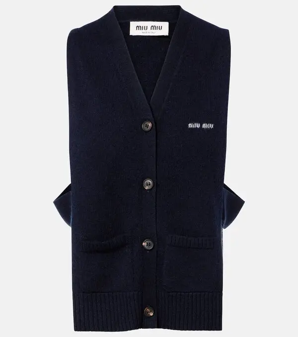 Miu Miu Cashmere Sweater Vest - Blue