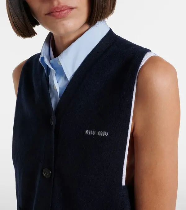 Miu Miu Cashmere Sweater Vest - Blue
