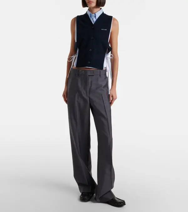 Miu Miu Cashmere Sweater Vest - Blue