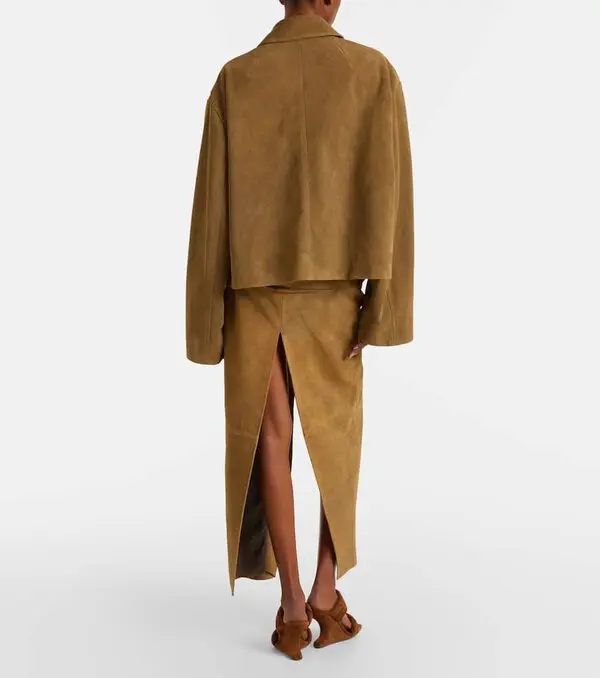 Rick Owens Suede Maxi Skirt