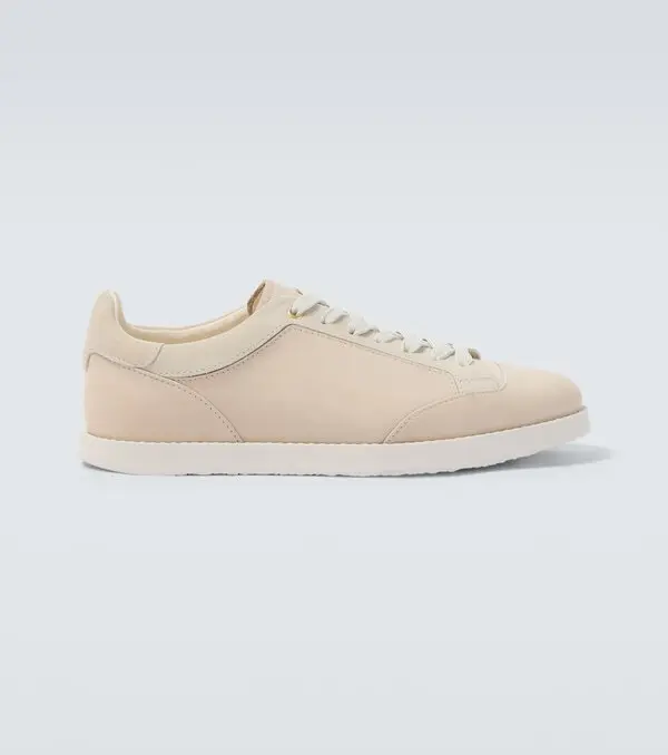 Brunello Cucinelli Suede-trimmed Leather Sneakers - Beige