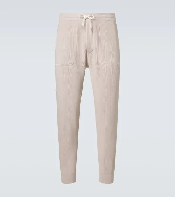 Brunello Cucinelli Cotton Corduroy Sweatpants - Beige