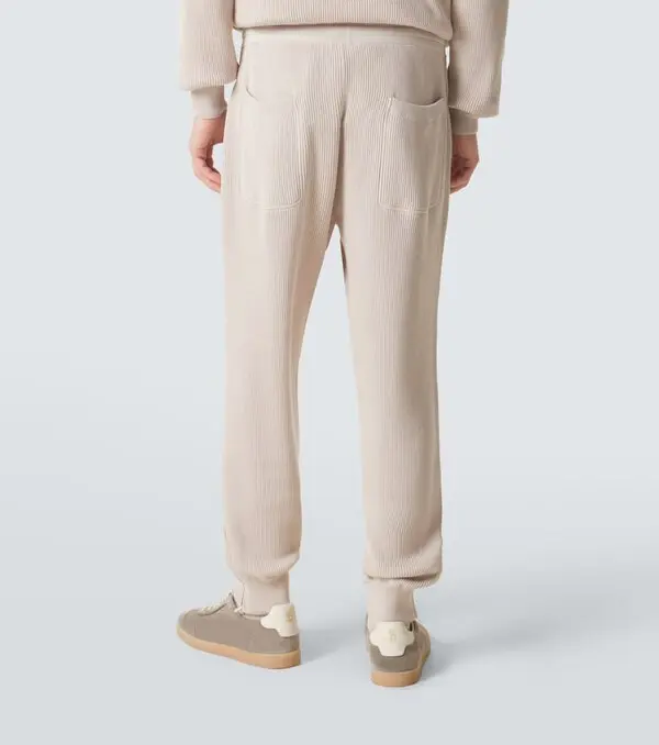 Brunello Cucinelli Cotton Corduroy Sweatpants - Beige
