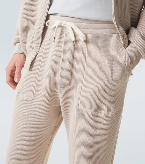 Brunello Cucinelli Cotton Corduroy Sweatpants - Beige
