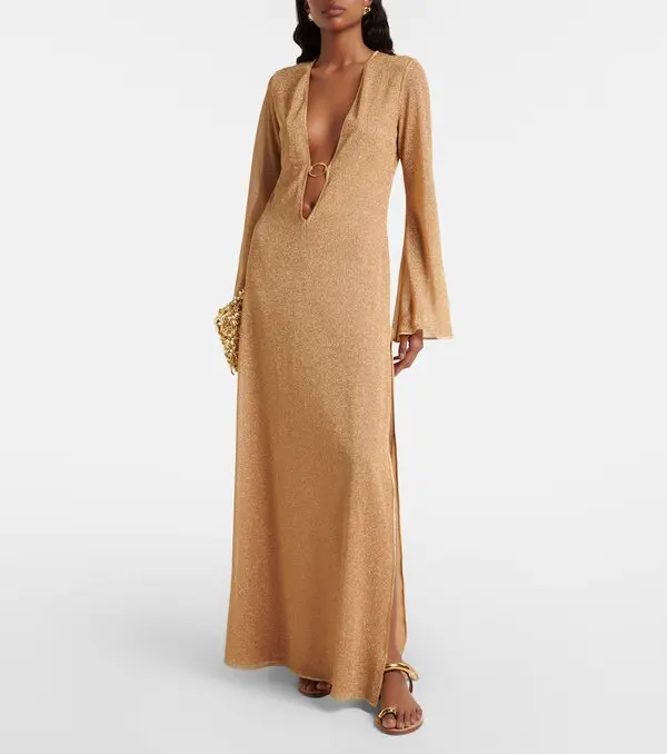 Oseree Lame Maxi Dress