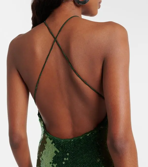 Oseree Marylin Sequined Halterneck Minidress