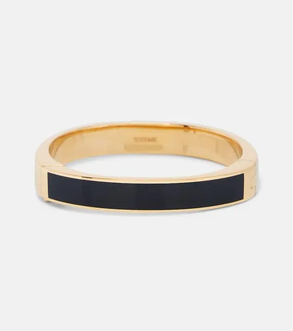 TOTEME Signature Enamel Gold-plated Bangle - Black