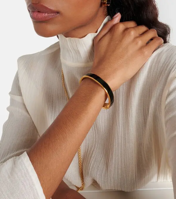 TOTEME Signature Enamel Gold-plated Bangle