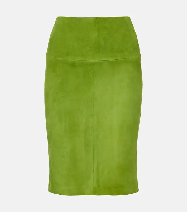 Stouls Suede Midi Skirt - Green