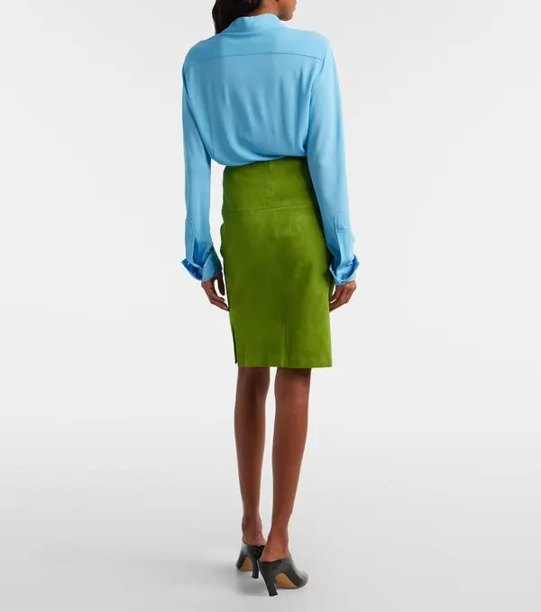 Stouls Suede Midi Skirt - Green