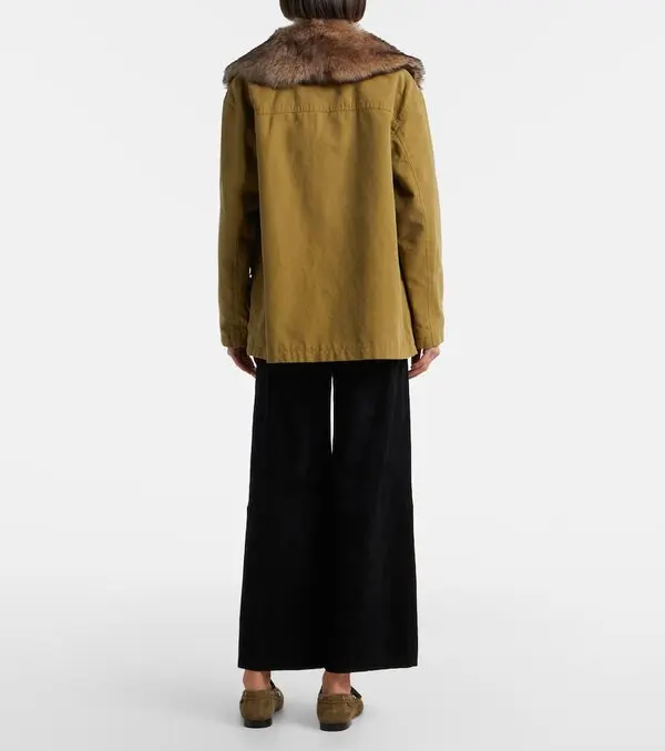 Stouls Lilou Cropped Wide-leg Suede Pants