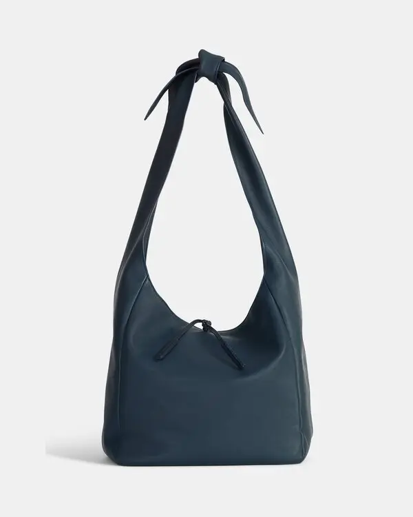 TWP Paros Leather Shoulder Bag - Midnight
