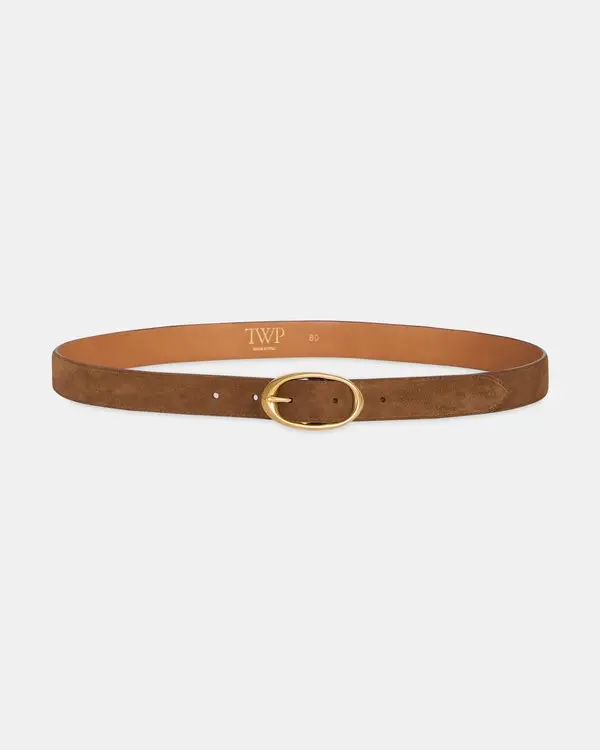 TWP Narrow Belt In Suede - Martora