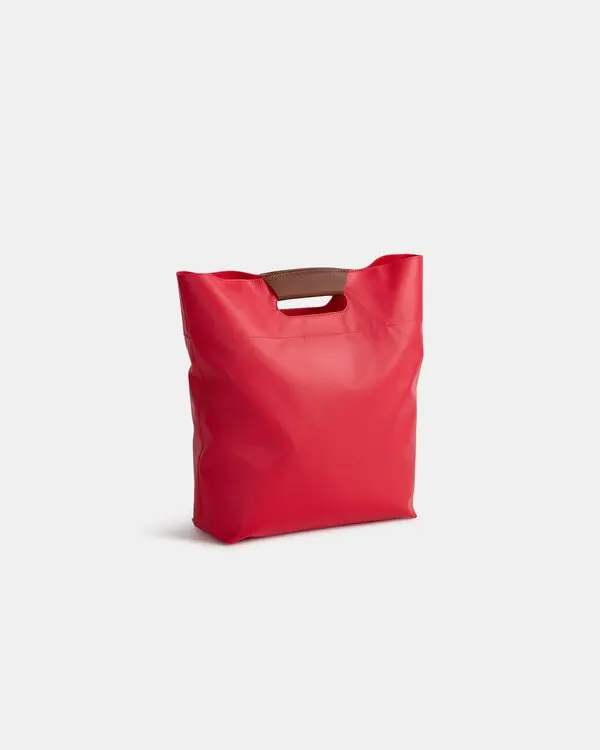 TWP Small Tarp And Leather Bag - Red