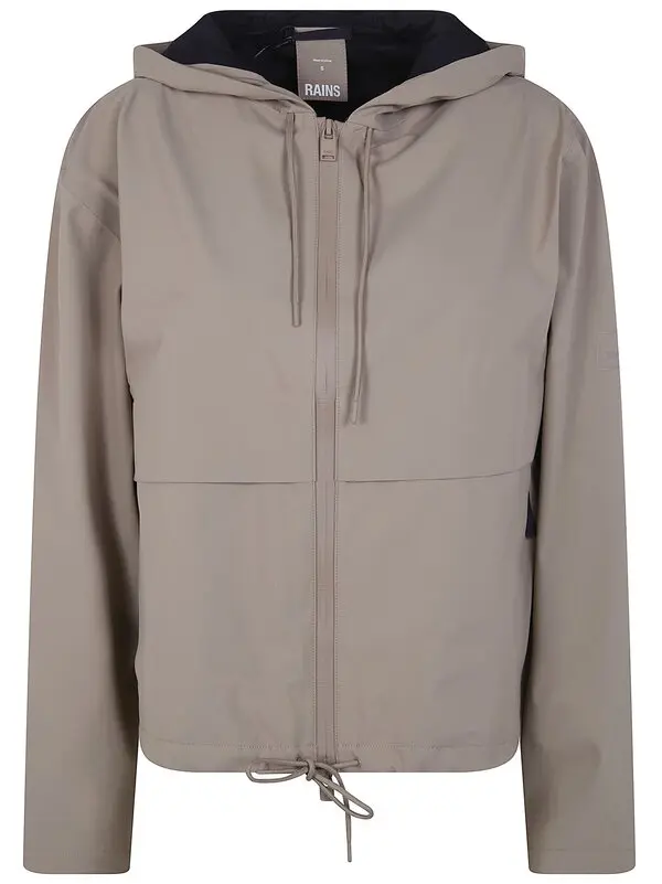 Rains Suva Hardshell Short String Jacket - Beige