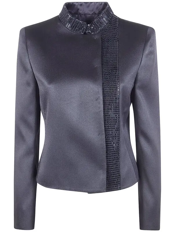 Giorgio Armani Embroidered Jacket - Black